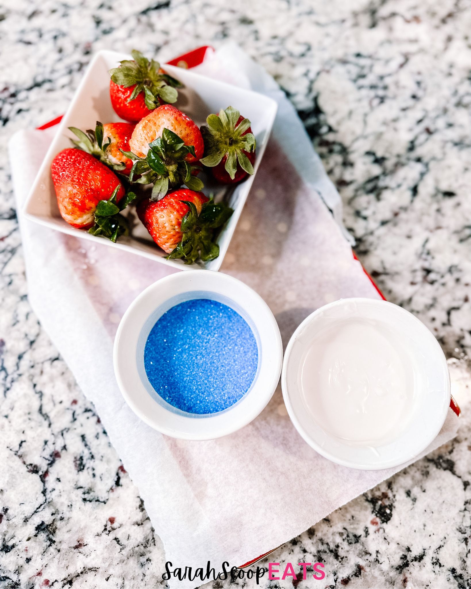 Patriotic Red, White, and Blue Strawberries - Sarah Scoop EATS