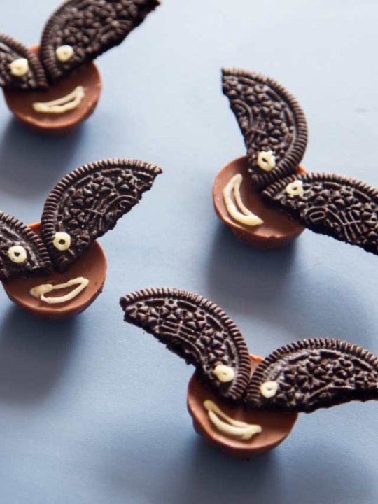Easy Halloween Chocolate Bats