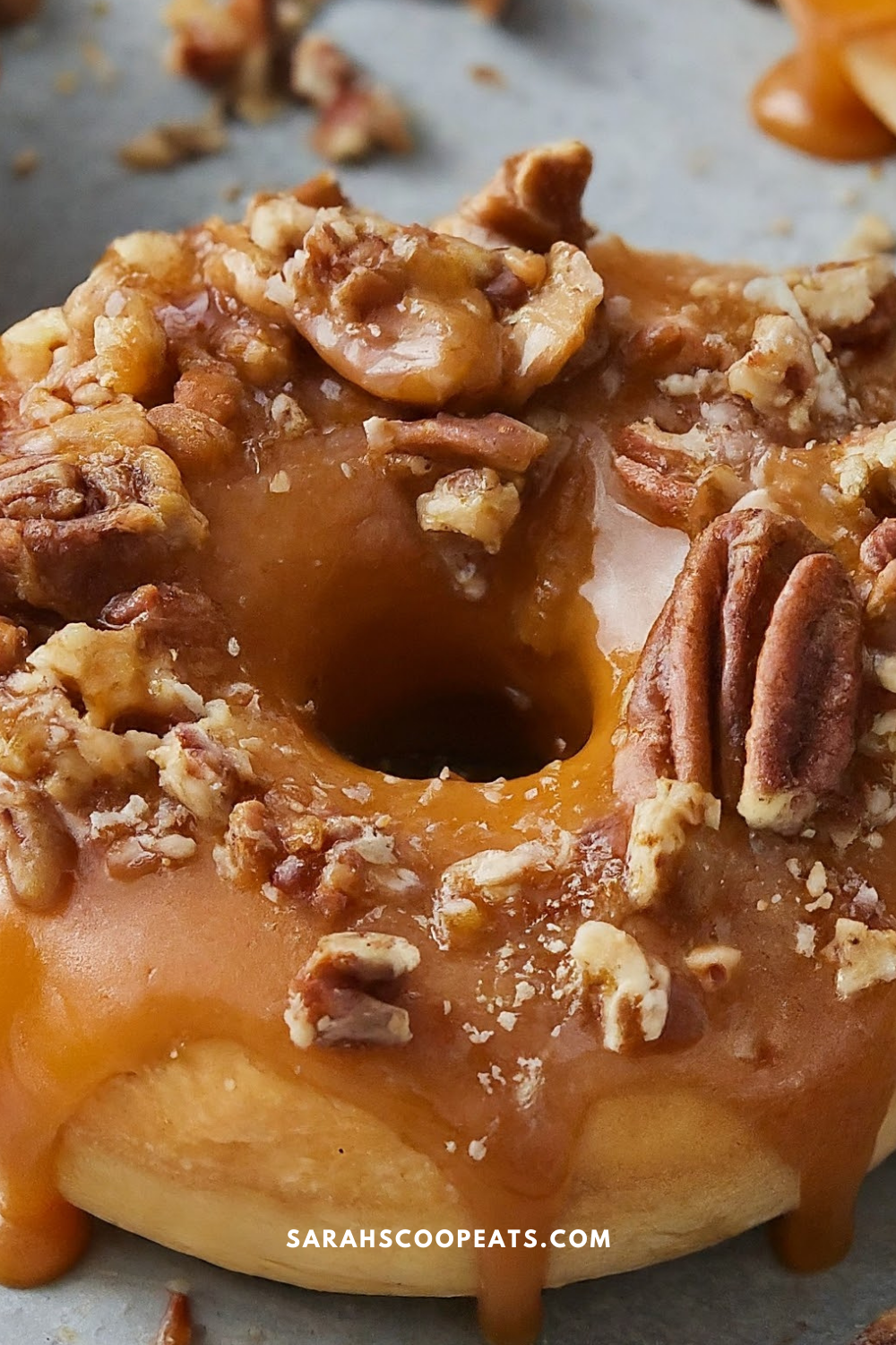 Caramel Pecan Donuts - No Yeast Needed