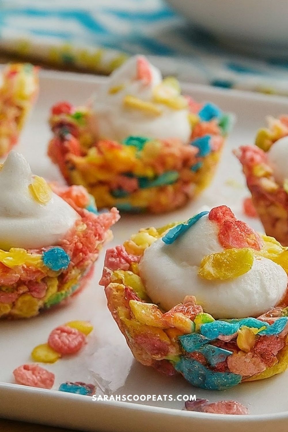Mini Fruity Pebbles Cheesecake Cups